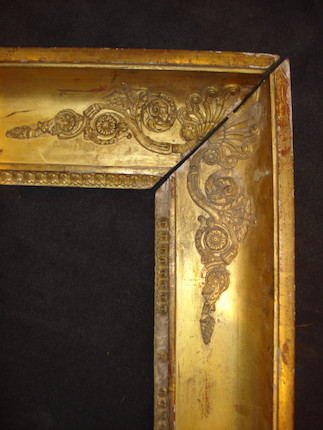 Bonhams : A large Charles X gilded composition frame, in four sections