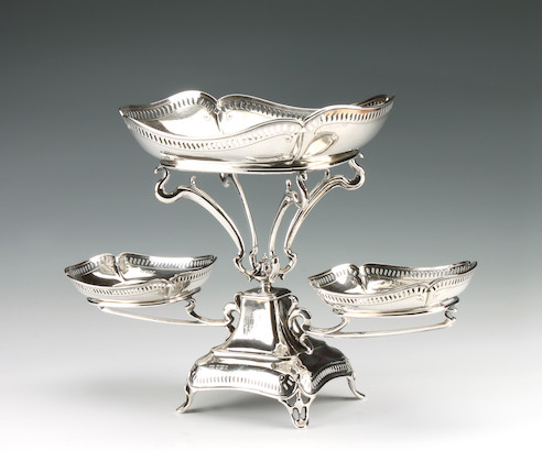 Bonhams : An Edwardian table centrepiece by Atkins Bros., Sheffield 1910