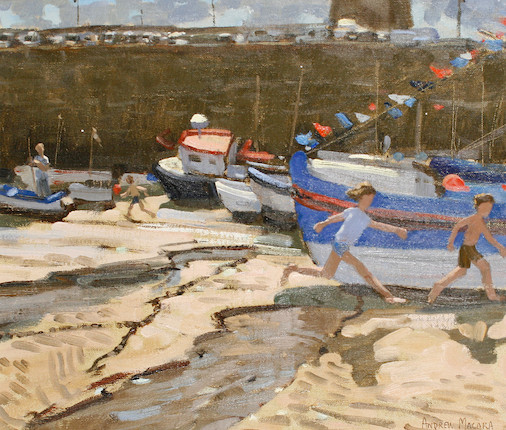 Bonhams : Andrew Macara (British, born 1944) Smeatons Pier, St Ives