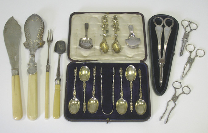 Bonhams A Quantity Of Various Silver Flatware Items Qty 
