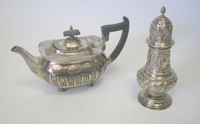 Bonhams : A silver teapot, by Walker & Hall, Sheffield 1920 and a ...