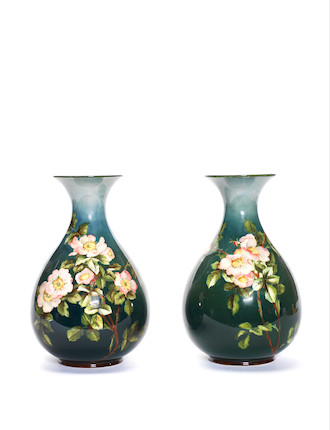 Bonhams : A pair of faience Mary Arding for Doulton Lambeth vases Circa ...