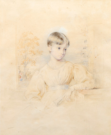 Bonhams : George Richmond, RA (British, 1809-1896) Portrait of a young girl