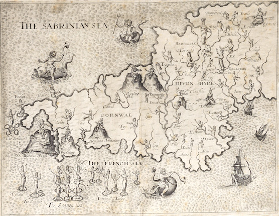 Bonhams : HOLE (WILLIAM) Cornwall and Devon, from Drayton's 'Poly ...