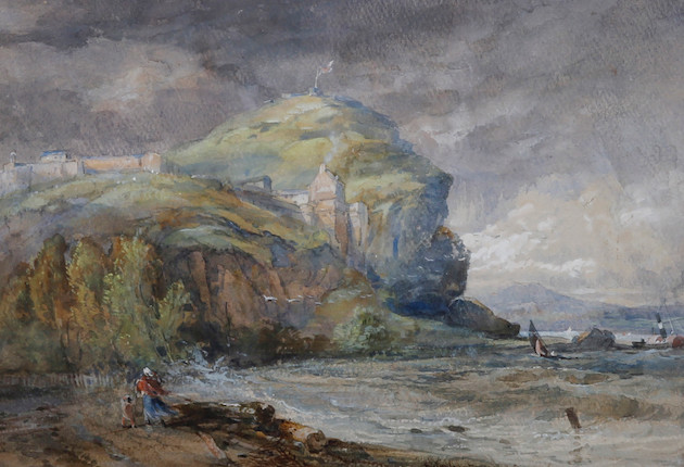 Bonhams : Samuel Bough, RSA (British, 1822-1878) 'Dumbarton', on the Clyde
