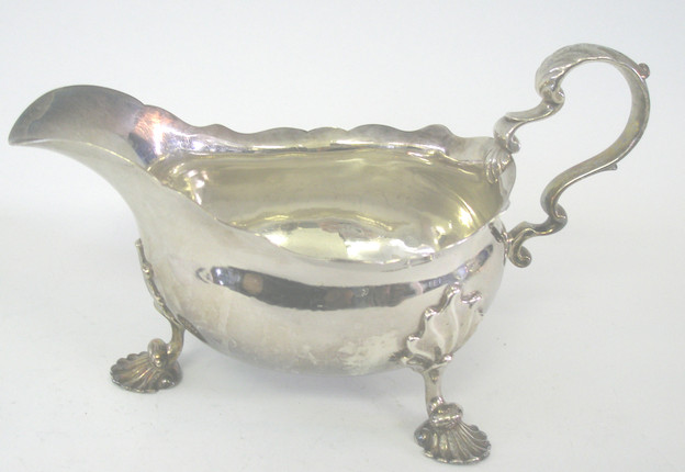 Bonhams : A George II silver sauceboat, by Fuller White, London 1755,