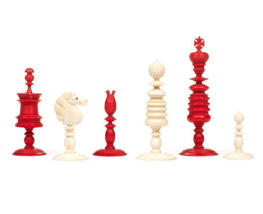 Bonhams An Ivory Chess Set English 19th Century