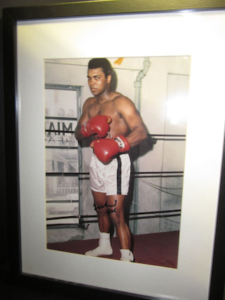 Bonhams : A Muhammad Ali hand signed picture