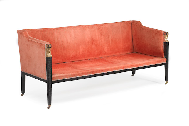 Bonhams A Regency Parcel Gilt And Later Ebonised Sofa In The