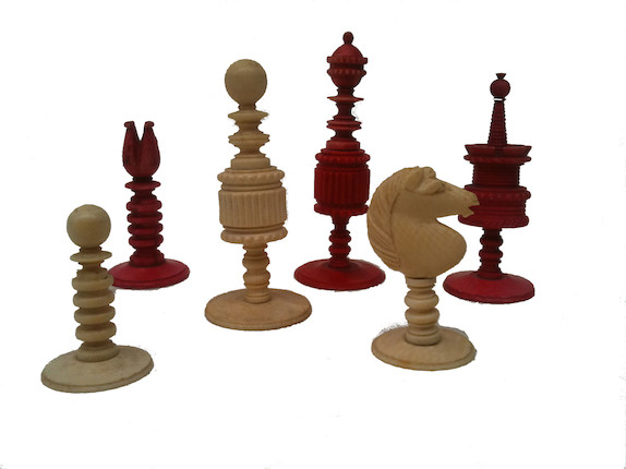 Bonhams An Ivory Chess Set English Circa 1870