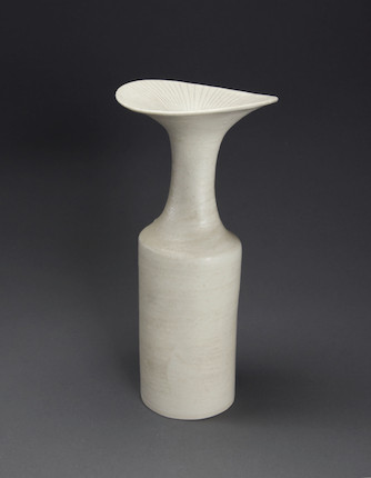 Bonhams : Lucie Rie A Bottle Vase with Flared Rim, circa 1965