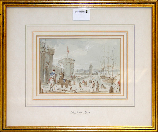Bonhams : Sir James Stuart (British, 1779-1849) Harbour scene, and ...