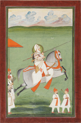 Bonhams : Maharana Jawan Singh of Udaipur (reg. 1828-1838) out hunting ...
