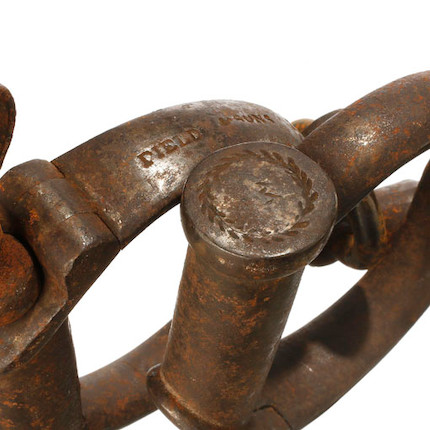 Bonhams : A pair of convict handcuffs with key, stamped 'Field & Sons ...