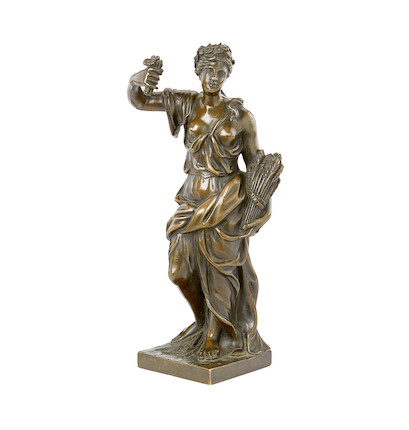 Bonhams : An 18th century French bronze figure of Ceres (Summer)