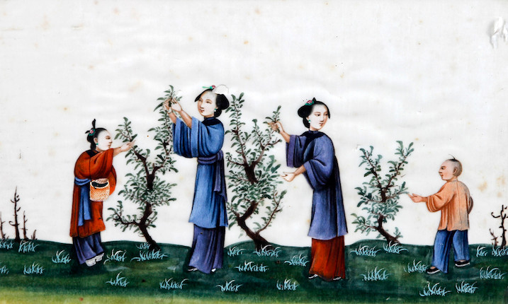 Bonhams : A collection of Chinese rice paper drawings Late 19th/early ...