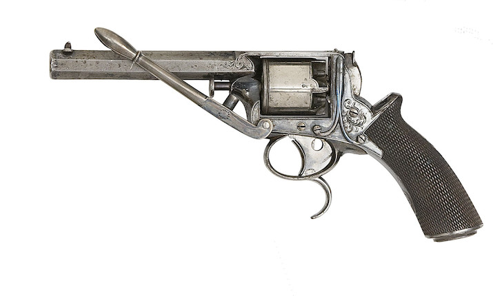 Bonhams : A 90-Bore Tranter Patent First Model Five-Shot Self-Cocking ...