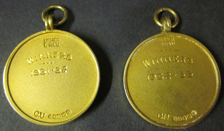 Bonhams : 1932/33 and 1931/32 Blackpool Hospital Cup medals presented ...
