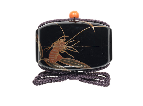 Bonhams : A black lacquer single-case inro By Chohei(sai), late 18th ...