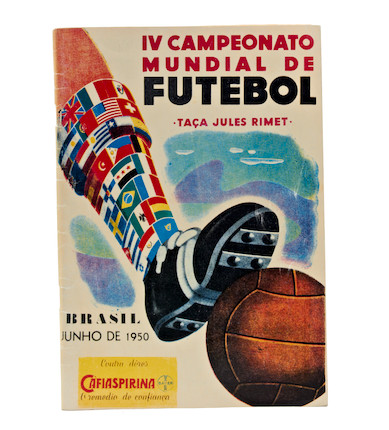 Bonhams : 1950 World Cup final programme Brazil v Uruguay