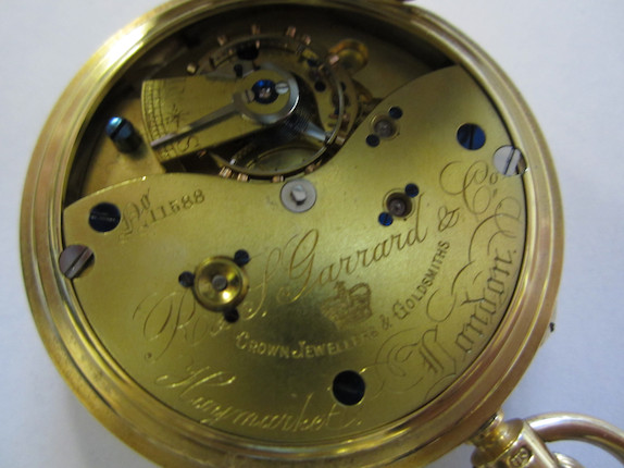Bonhams : R & S. Garrard & Co. An 18ct gold keyless wind half hunter ...