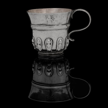 Bonhams : An early 18th century silver tot cup maker's mark only for ...