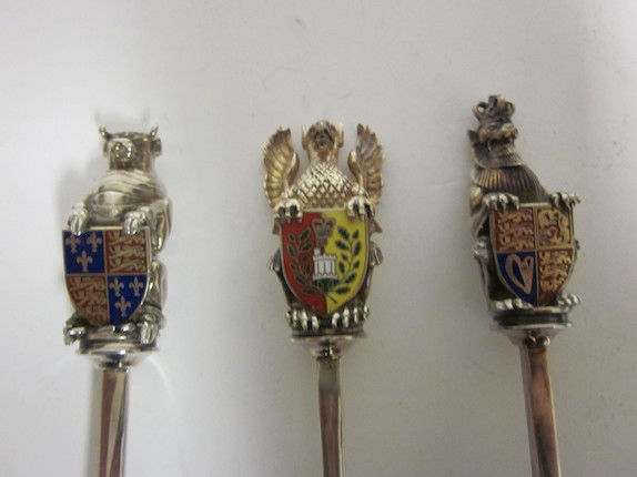 Bonhams : A silver limited edition set of The Queen's Beasts spoons By ...