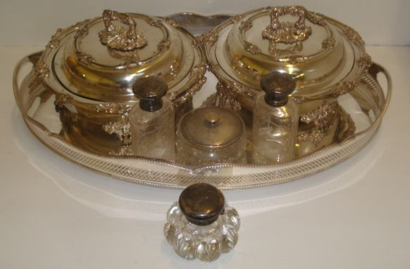 Bonhams : A late Victorian silver mounted cut glass inkwell, John ...