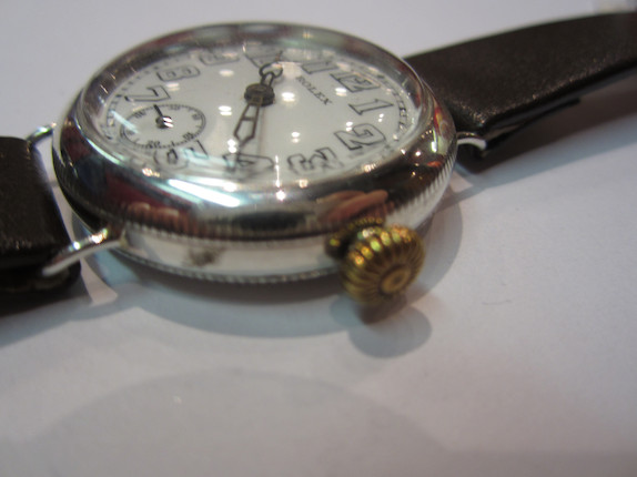 Bonhams : Rolex. A silver manual wind wristwatch Case No.655812, London ...