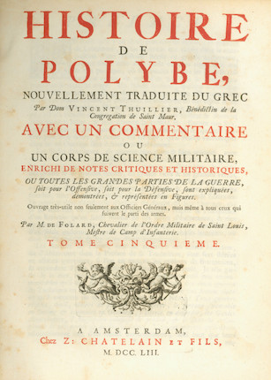 Bonhams : FOLARD (JEAN CHARLES DE) Histoire de Polybe... nouvelle ...