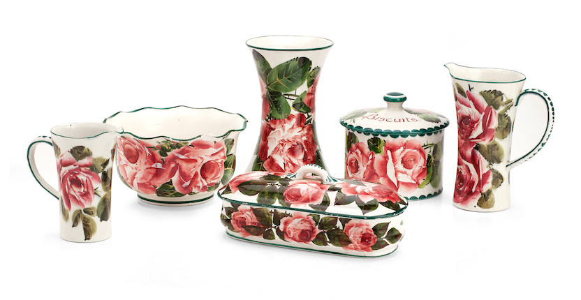 Bonhams A Collection Of Wemyss Cabbage Roses Pottery
