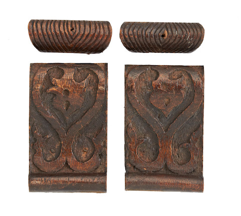 Bonhams : A pair of early 17th century carved oak terms, English ...