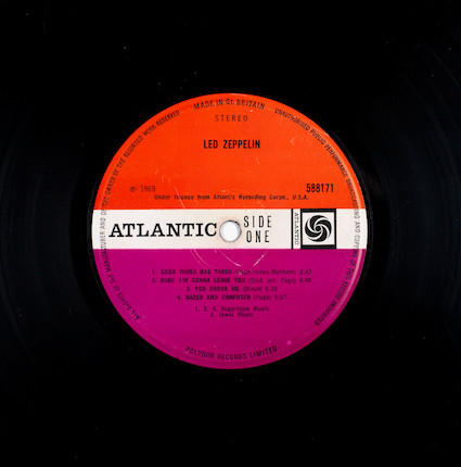 Bonhams : Led Zeppelin A first pressing of the debut album 'Led ...