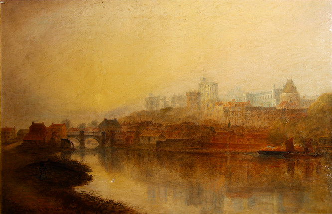 Bonhams : Richard Elmore (British, active 1882-1886) 'Dawn, Royal Windsor'