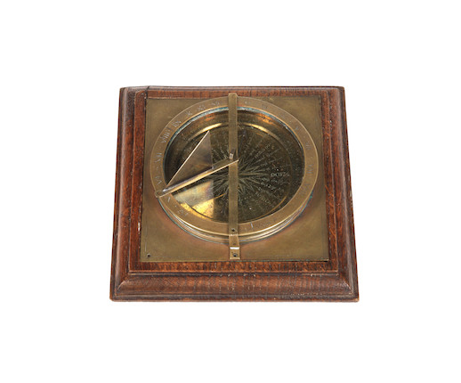 Bonhams : A brass azimuth compass, Dutch, 18th century,