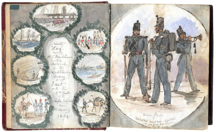 Bonhams : CRIMEAN WAR Journal of Captain William Thomas Markham of the ...