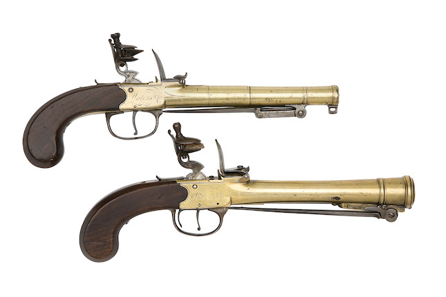 Bonhams : An Unusual 22-Bore Flintlock Box-Lock Pistol