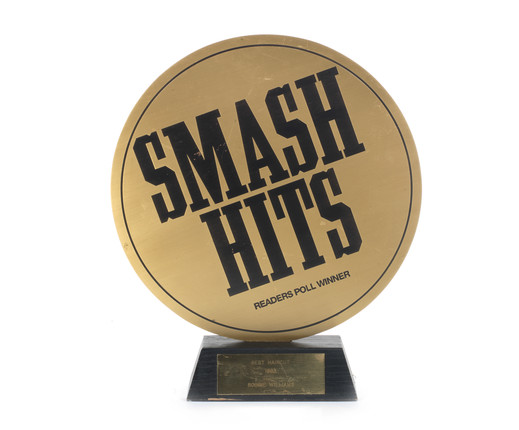 Bonhams : Take That A Smash Hits award presented to Robbie Williams, 1993,