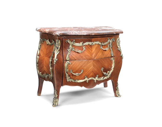 Bonhams : A late 19th century French Louis XV style gilt bronze mounted ...