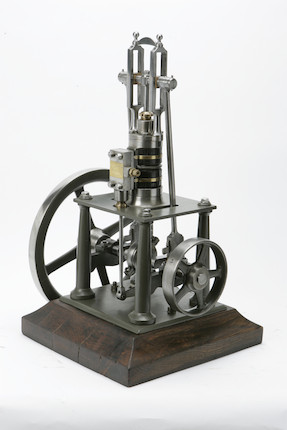 Bonhams : A SMALL, FULL-SIZED FOUR-PILLAR TABLE ENGINE, built by W ...