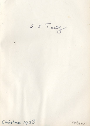 Bonhams : TURING (ALAN) The Holy Bible, PRESENTED BY ALAN TURING TO HIS ...