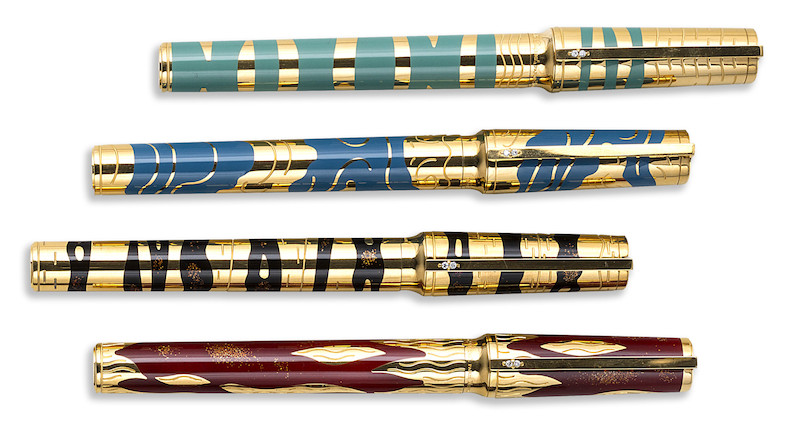 Bonhams : DUPONT Les Eléments Lot of Four 18K Gold Limited Edition 200 ...