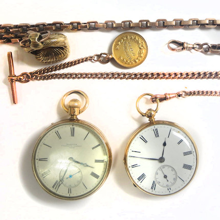 Bonhams : An 18ct gold open-faced pocket watch, by Webster, London 1928 (6)