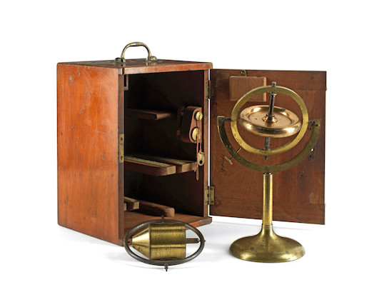 Bonhams : A brass gyroscope, English, mid-19th century,
