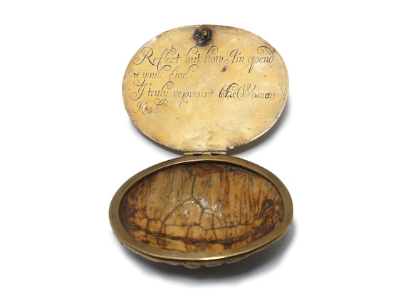Bonhams : A rare late 17th century engraved brass and terrapin-shell ...