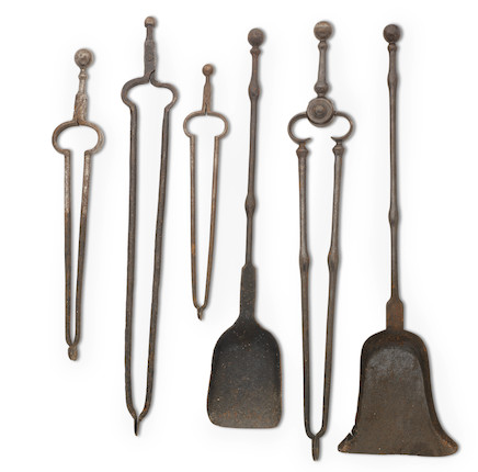 Bonhams : A collection of 18th century steel and wrought iron fire ...