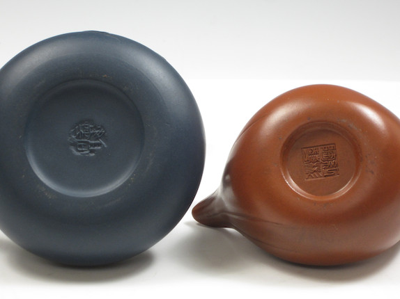 Bonhams : Two Yixing teapots By Gao Jianfang and Wang Hongbin