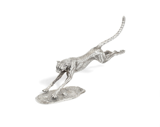Bonhams : PATRICK MAVROS A silver model of a cheetah Zimbabwe 2008 ...
