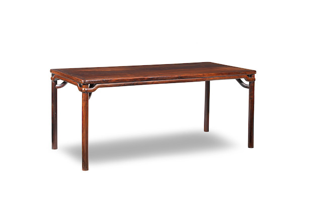 Bonhams : A very rare and large huanghuali painting table, hua zhuo ...