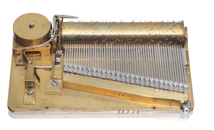 Bonhams : An early 19th century Swiss gold and enamelled musical snuff ...